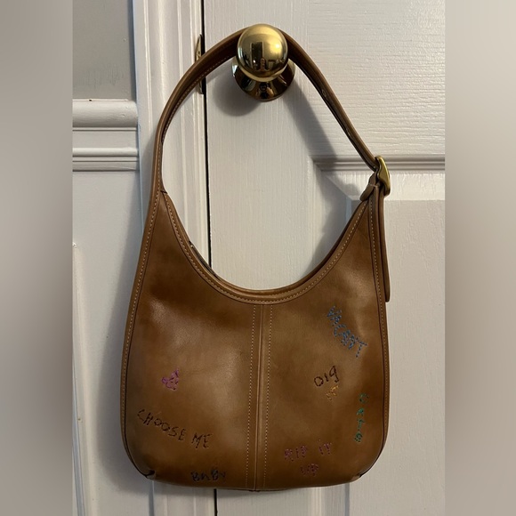 Coach | Bags | Coach Ergo Small Leather Shoulder Bag Natural ...